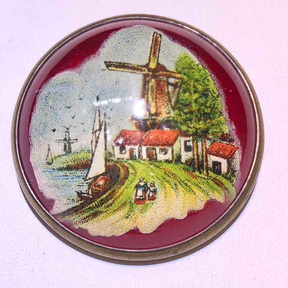 Antique | Jewelry | Antique Glass Dome Horse Bridle Rosette Pin | Poshmark